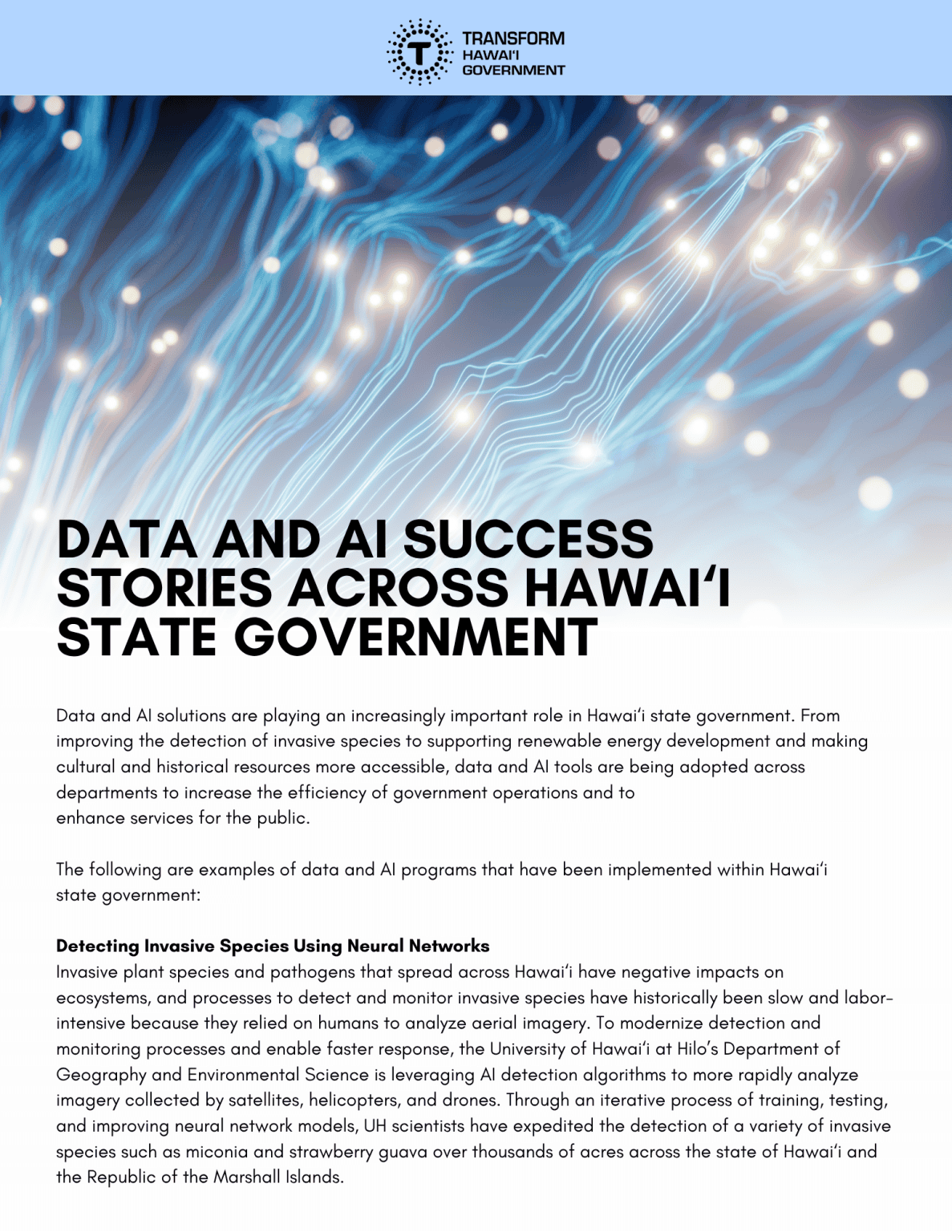 Data and AI Success Stories Across Hawai‘i State Government – Transform ...